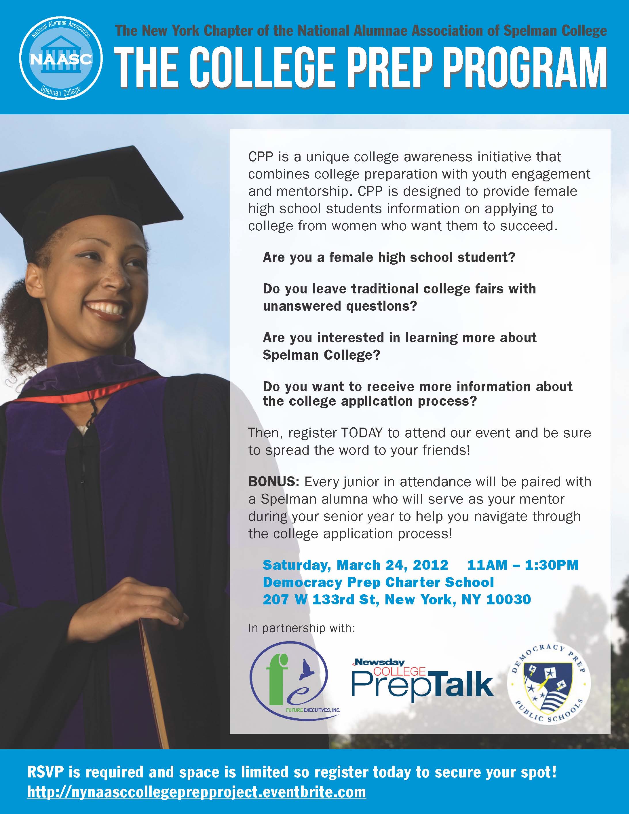 College Prep Student Workshop Flyer