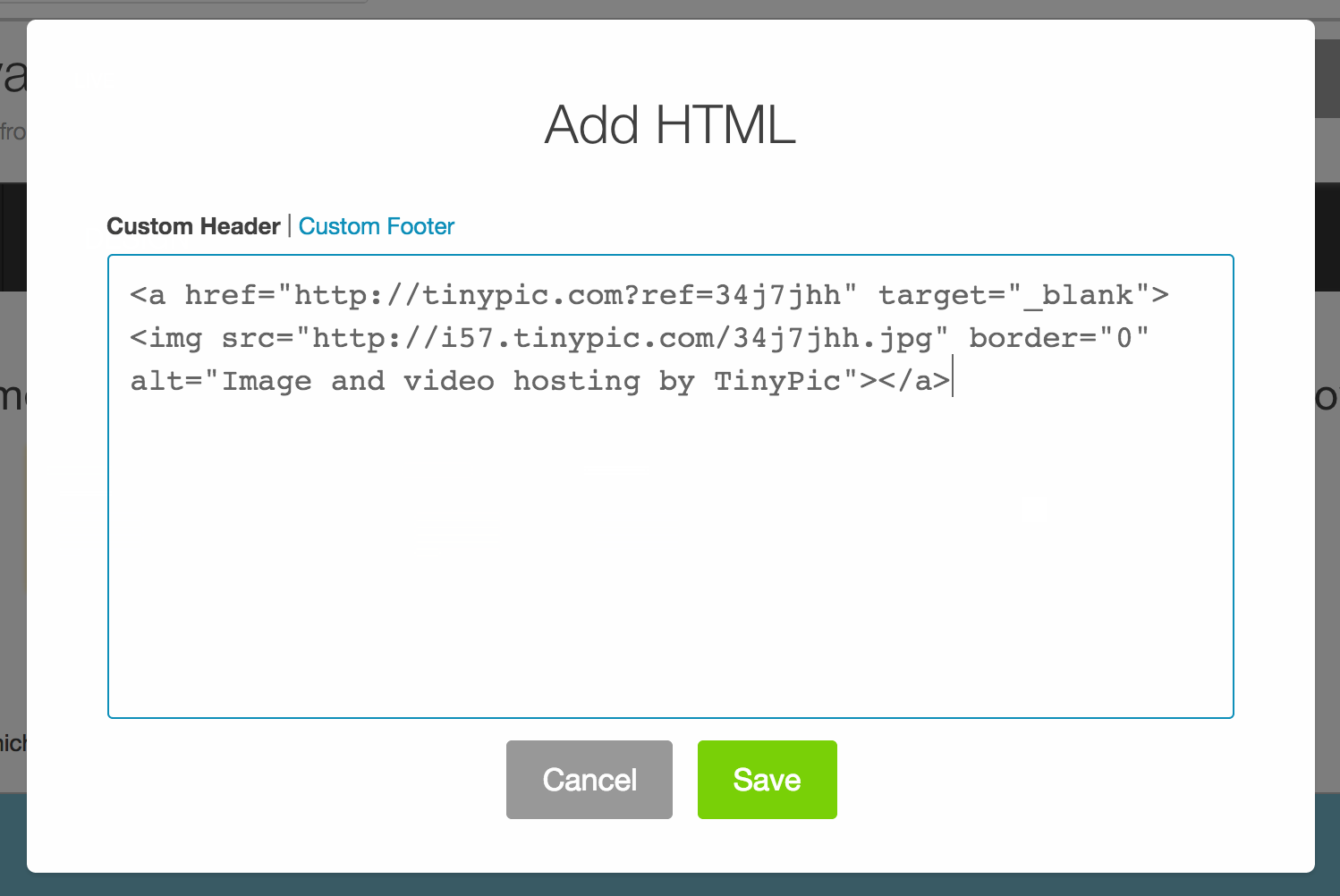 How To Create A Custom Header Or Footer Eventbrite Help Center